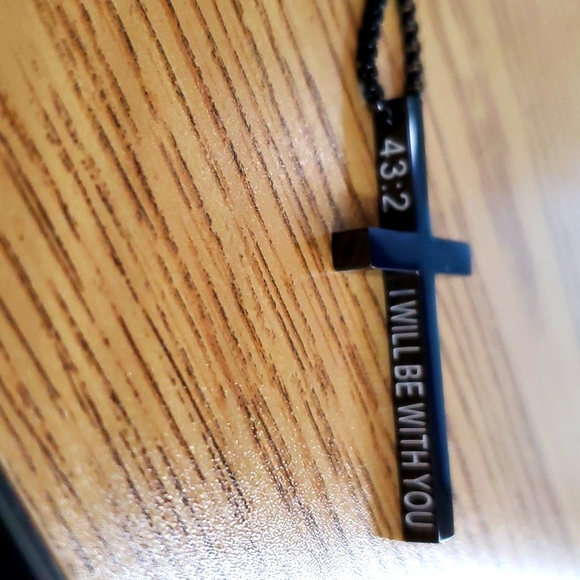 Yiyang | Jewelry | Nwt Isaiah 432 Black Cross Necklace | Poshmark